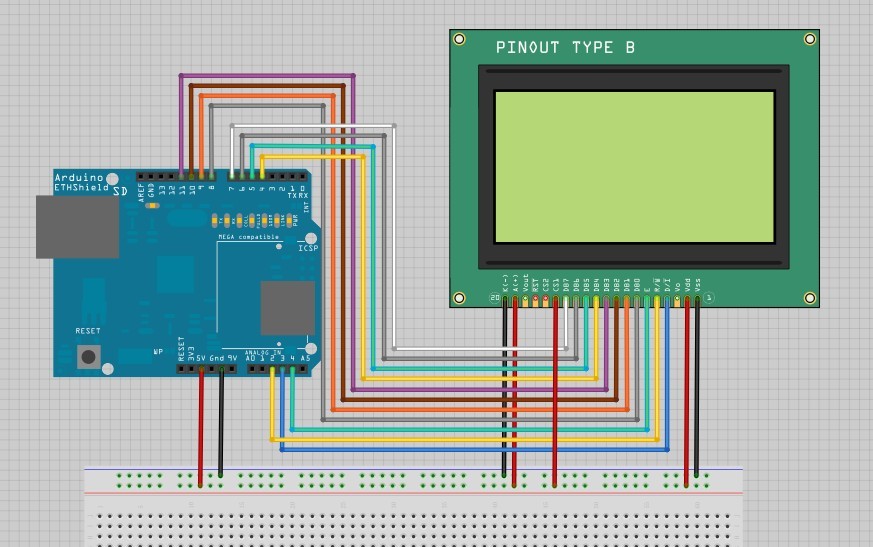 Arduino教程 12864绘图功能库的使用（并口通信，仅适用ST7920） - Arduino - 极客工坊 - Powered by ...