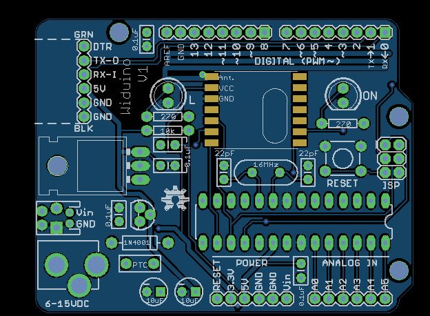 带rfm12b接口的DIY arduino电路板（二） （Widuino ） - DIY作品展示区 - 极客工坊 - Powered by Discuz!